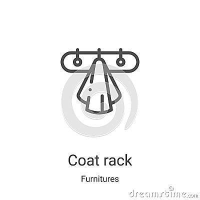 Coat Rack Icon Vector From Furnitures Collection. Thin Line Coat Rack ...