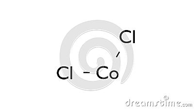 Cobalt(ii) Chloride Molecule, Structural Chemical Formula, Ball-and ...