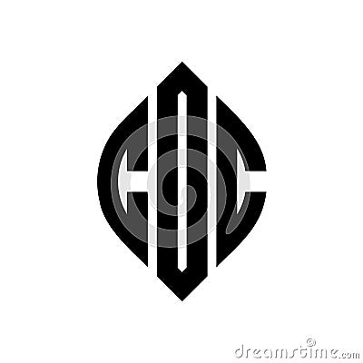 COC Circle Letter Logo Design With Circle And Ellipse Shape. COC ...