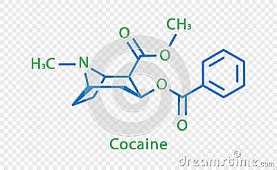 Cocaine Chemical Formula. Cocaine Structural Chemical Formula Isolated ...
