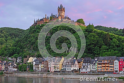 Cochem Schloss, Mosel-Fluss, Deutschland Stockfotografie - Bild: 22631882