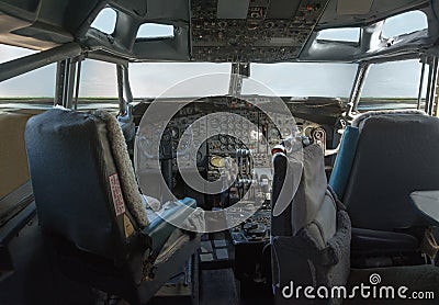 Cockpit Of A 747 Jumbo Jet Stock Image | CartoonDealer.com #128583559