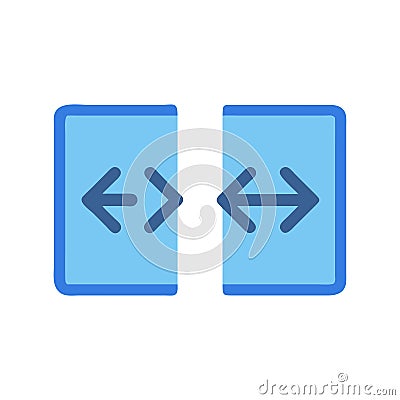 Code Merge Tool Icon Cartoon Vector | CartoonDealer.com #351630473