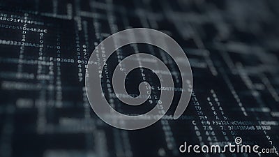 Code Strings Moving Across Computer Screen. it Related Motion ...