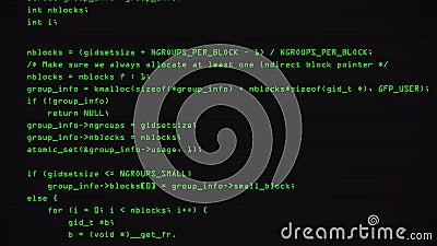 Schermata Del Computer Con Codice Del Programma Di Hackeraggio Rilevato ...