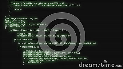 Schermata Del Computer Con Codice Del Programma Di Hackeraggio Rilevato ...