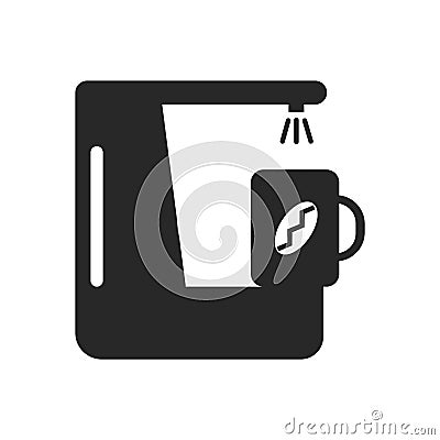 Coffee Maker Icon Vector Sign And Symbol Isolated On White Background ...