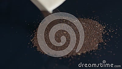 Coffee Powder Pouring Down Forming a Heap Stock Footage - Video of ...