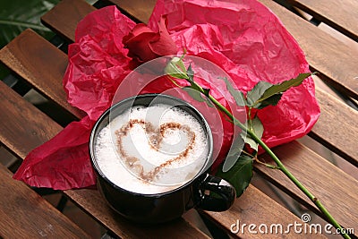 Coffee And Roses Stock Images - Image: 519364