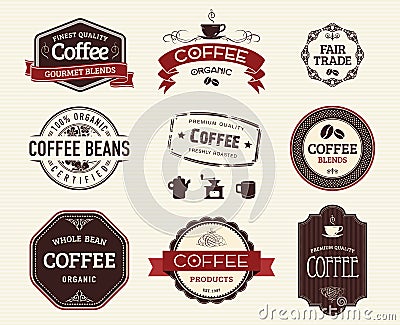 Coffee Seals And Stamps Stock Photos - Image: 31197273