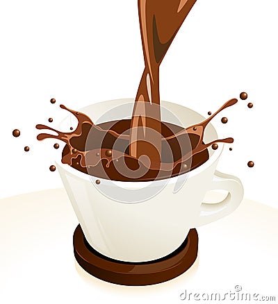 Coffee Splash Cartoon Vector | CartoonDealer.com #14435241