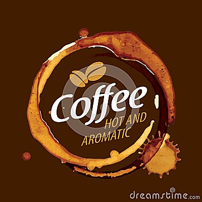 Coffee Splatter. Vector Illustration On Brown Background ...