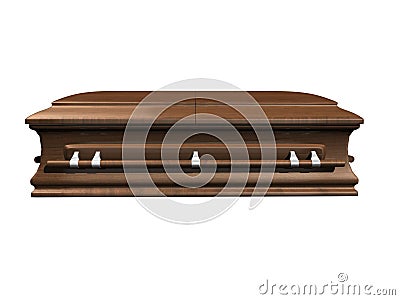 Coffin Side View On White Stock Photography | CartoonDealer.com #5852360