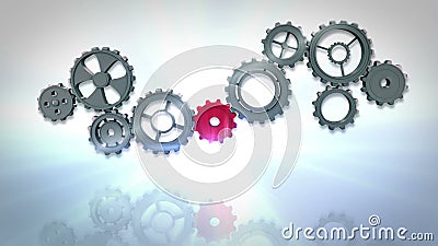 Cogs and Wheels Turning Interface Stock Footage - Video of machinery ...