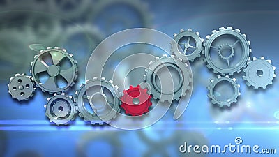 Cogs and wheels turning stock footage. Video of glow - 52961144