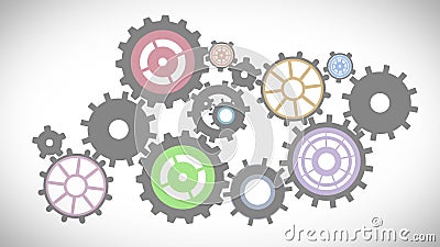 Cogs and Wheels Turning Interface Stock Footage - Video of machinery ...