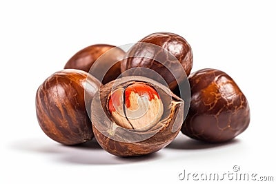 Cola Nut Isolated On White Background. Generative AI Stock Photo ...