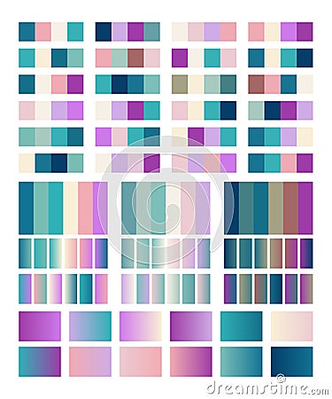 Cold Color Palette Swatches Design Vector Illustration | CartoonDealer ...