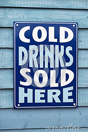 Cold Drinks Sign. Royalty Free Stock Photography - Image: 30448907