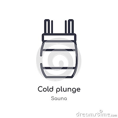 Cold Plunge Outline Icon. Isolated Line Vector Illustration From Sauna ...