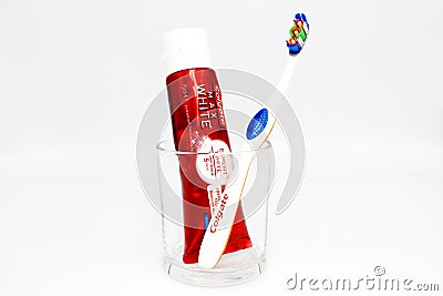 Colgate Max White Toothpaste Produced By Colgate-Palmolive Editorial ...