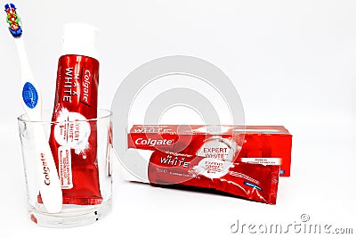 Colgate Max White Toothpaste Produced By Colgate-Palmolive Editorial ...