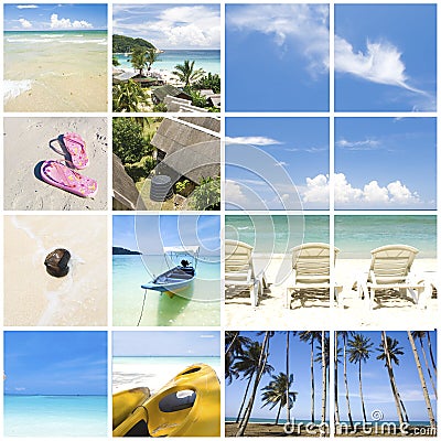 Collage Beach Photo Stock Photos - Image: 27334723