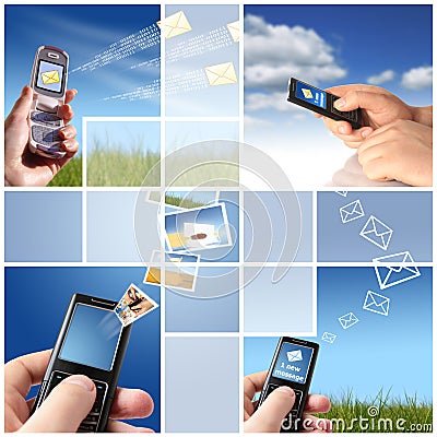 Collage. Communication Concept. Royalty Free Stock Photos - Image: 9702798