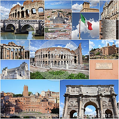 Collage De Roma Imagen de archivo - Imagen: 38666851