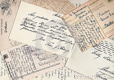 Collage Of Old Letters Stock Images - Image: 3297124