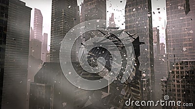 Collapsing Building in a Urban City Stock Video - Video of real ...