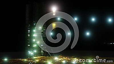 Collapsing tower stock footage. Video of tower, light - 196203374