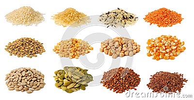 Collection Of Grains Stock Image - Image: 11929961