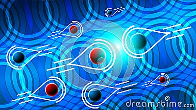 The Collision Of Particles In The Accelerator Vector Illustration ...