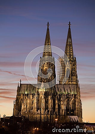 Cologne Cathedral At Sunset Stock Image | CartoonDealer.com #18720523