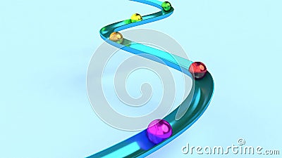 Color Balls Roll Down the Chute Intro Able To Loop Seamless Stock ...