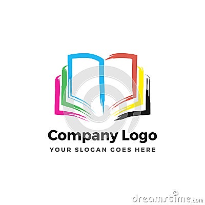Color Book Logo Royalty-Free Cartoon | CartoonDealer.com #87604568