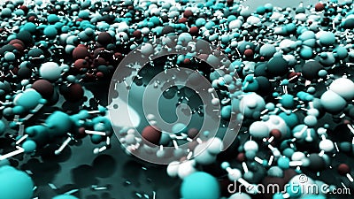 Color changing molecules. stock video. Video of molecular - 113757973