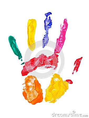 Color Hand Print Stock Photography - Image: 24647412