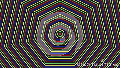 Color Heptagon Simple Flat Geometric on Dark Grey Black Background Loop ...