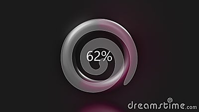 Color Loading Circle on Black Screen. Motion. Progress of Loading from ...