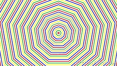 Color Nonagon Simple Flat Geometric on White Background Loop. Colored ...