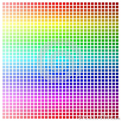 Color Palette With Every Hue Light To Dark Cartoon Vector ...