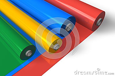 Color Plastic Rolls Royalty-Free Stock Photography | CartoonDealer.com ...