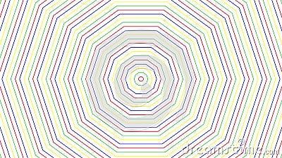 Color Slim Decagon Simple Flat Geometric on White Background Loop ...