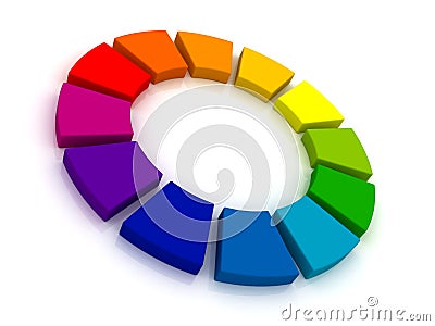 Color Wheel 3D Royalty Free Stock Image - Image: 6019946