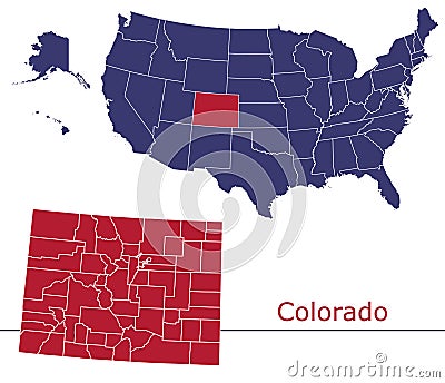 Colorado Counties Vector Map Royalty-Free Stock Image | CartoonDealer ...