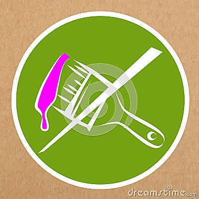 Colorant Free Icon, Badge, Sticker Layout, Vector Illustration ...