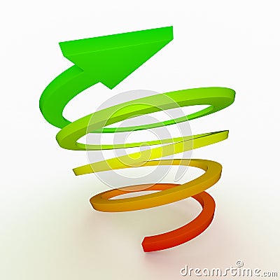 Colored Ascent Arrow, Spiral Royalty-Free Stock Photo | CartoonDealer ...