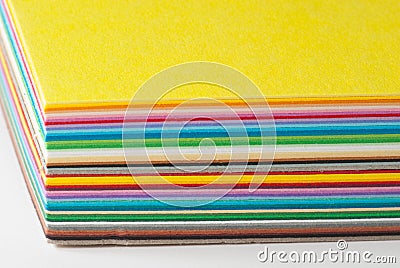Colored Cardboard Stack Stock Photography - Image: 17136502